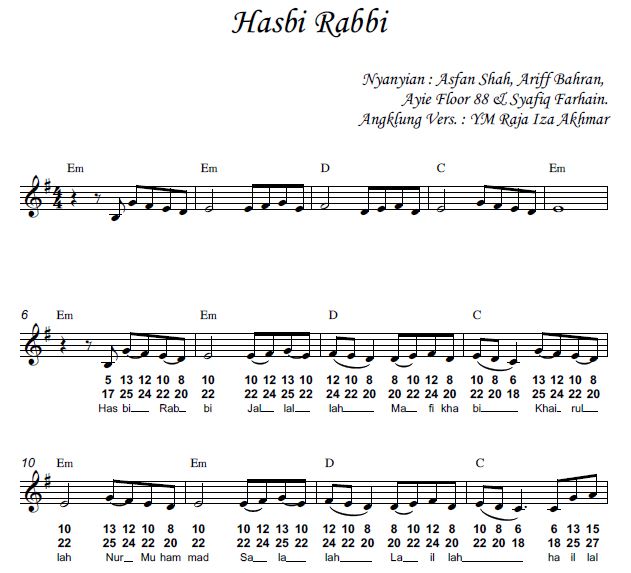 Hasbi Rabbi – RIA Music Store