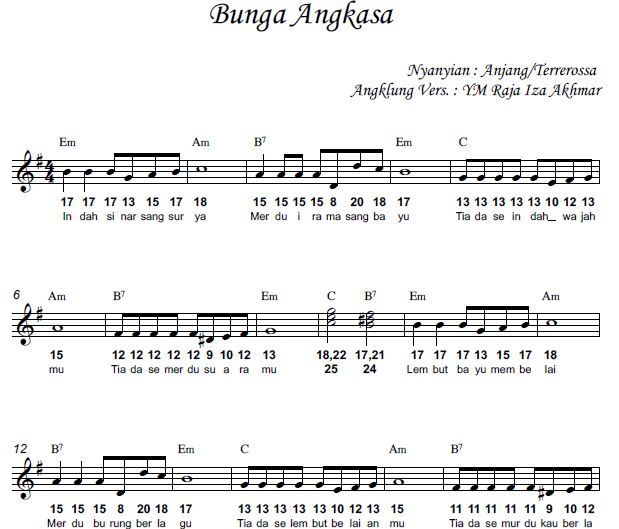 Bunga Angkasa – RIA Music Store