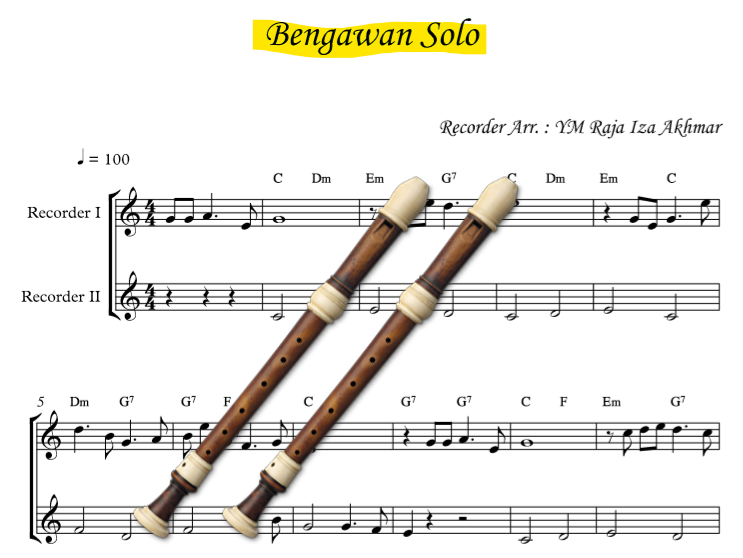 Bengawan Solo (Recorder in 2 parts) – RIA Music Store