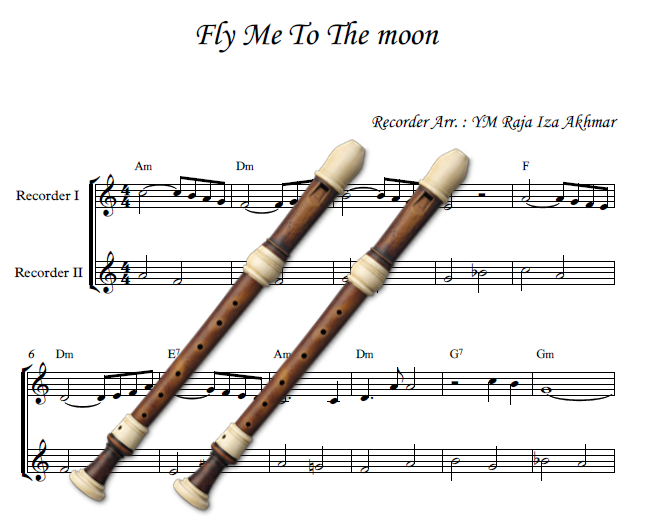 Fly Me To The Moon (Recorder in 2 parts) – RIA Music Store
