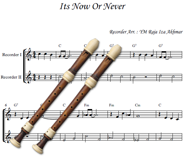 It’s Now Or Never (Recorder in 2 parts) – RIA Music Store