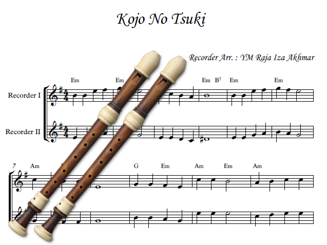 Kojo No Tsuki (Recorder in 2 parts) – RIA Music Store