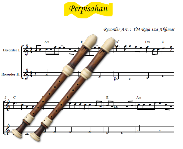 Perpisahan (Recorder in 2 parts) – RIA Music Store