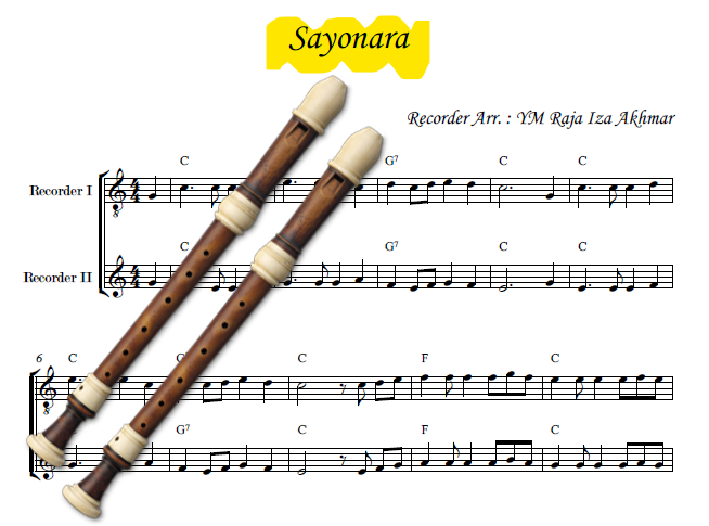 Sayonara (Recorder in 2 parts) – RIA Music Store