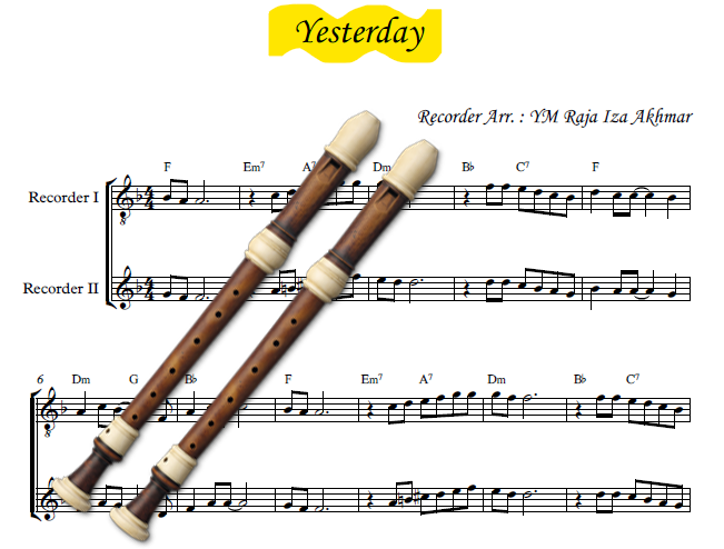 Yesterday (Recorder in 2 parts) – RIA Music Store